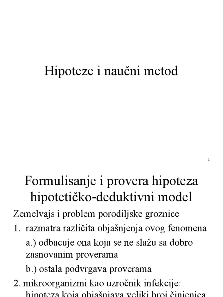 Naucno Istrazivanje I Hipoteze | PDF