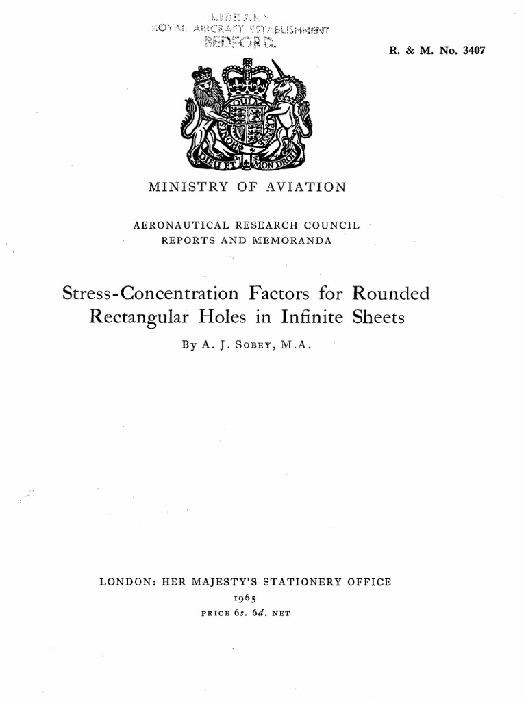 Stress-Concentration Factors For Rounded Rectangular Holes in Infinite ...