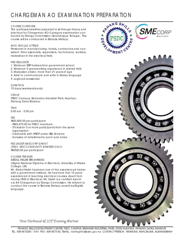 Chargeman AO Exam Prep Course in Kuantan | PDF | Southeast Asia | Malaysia