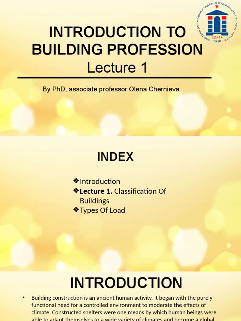 Classification of Buildings. Types of Loads | PDF