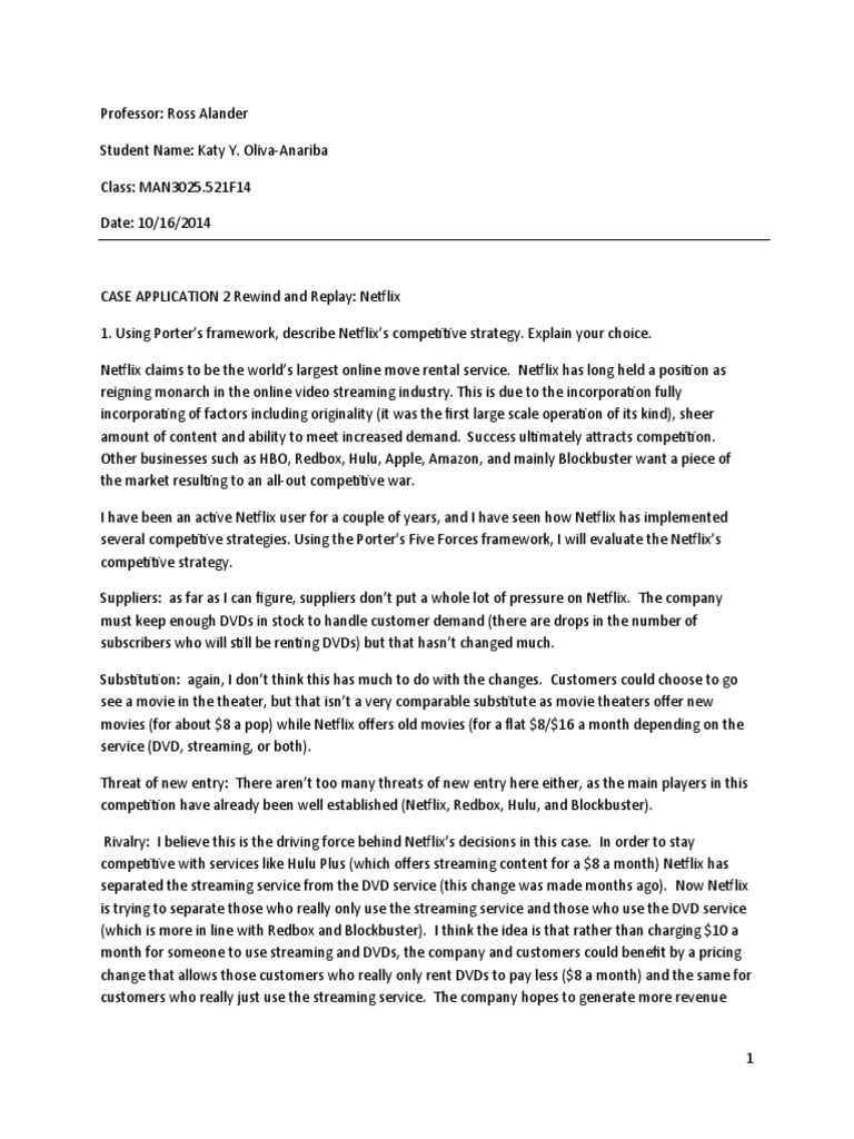 Netflix's Competitive Strategy and Future Positioning | PDF | Netflix ...