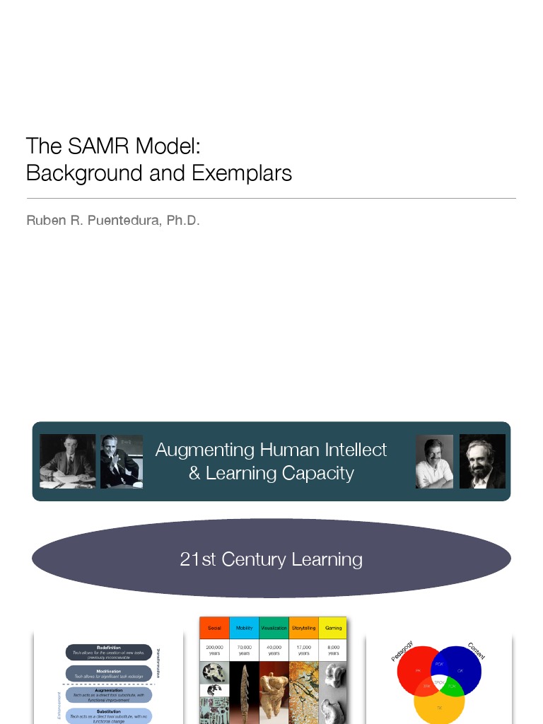 The SAMR Model: Background and Exemplars: Ruben R. Puentedura, PH.D | PDF | Science | Cognitive ...