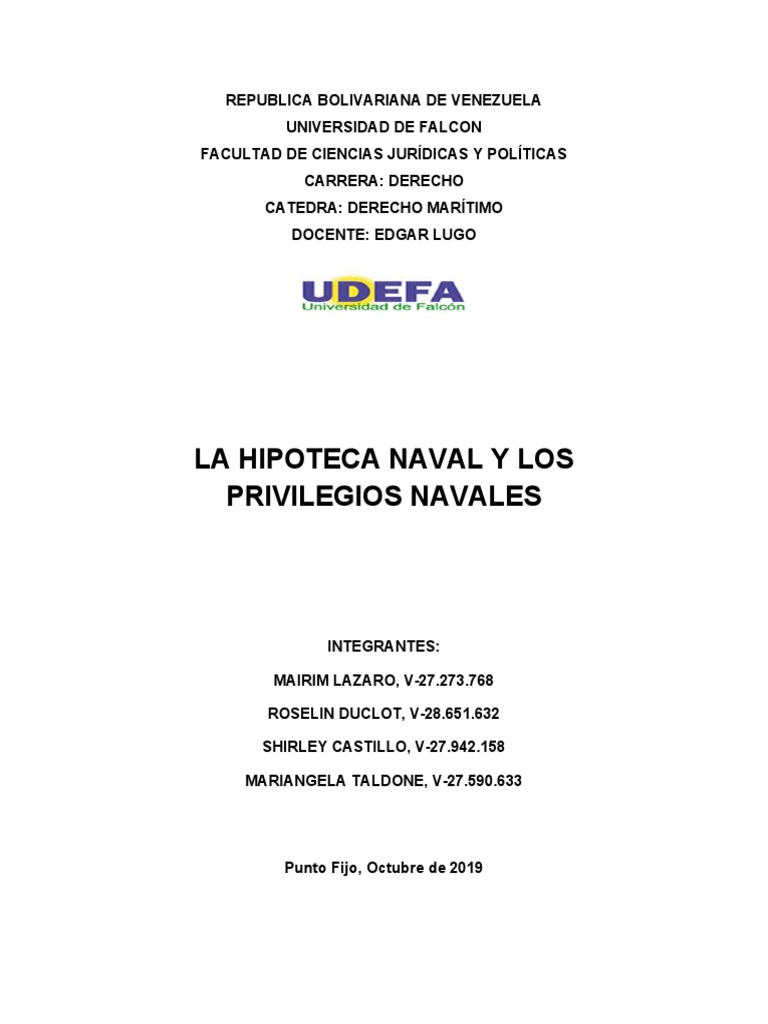 La Hipoteca Naval y Los Principios Navales | PDF | Hipoteca Comercial ... La Hipoteca Naval y Los Principios Navales | PDF | Hipoteca Comercial ...