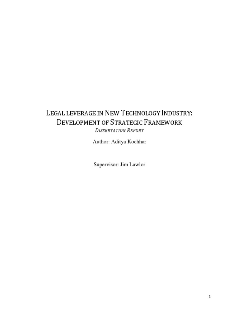 Legal Leverage in New Technology Industry | PDF | Competition Law | Patent