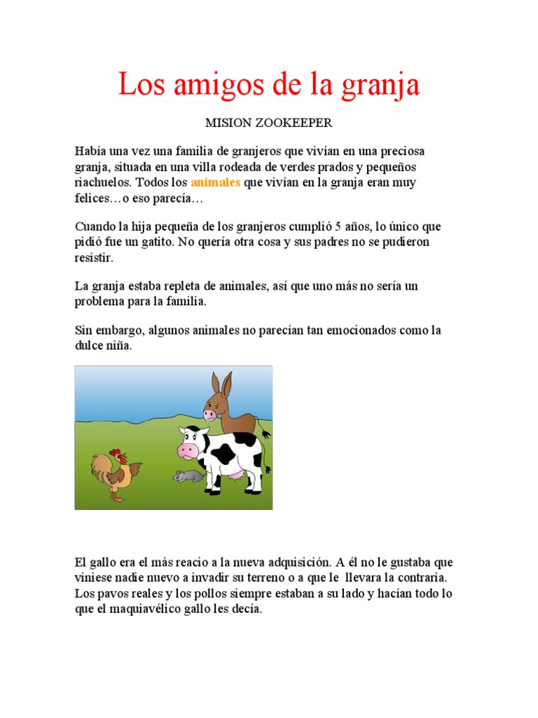 Los Amigos de La Granja | PDF | Pollo | Gatos