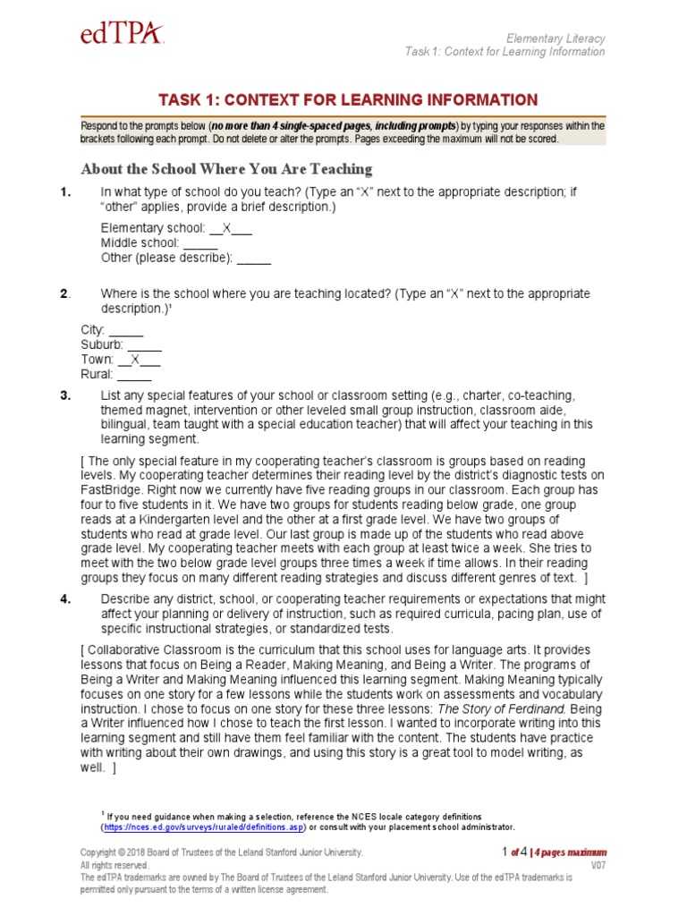 Part A Context For Learning | PDF | Individualized Education Program ...