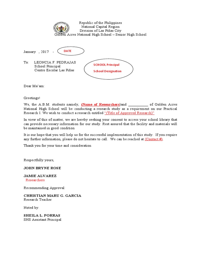 Letter of Approvallibrary Access | PDF