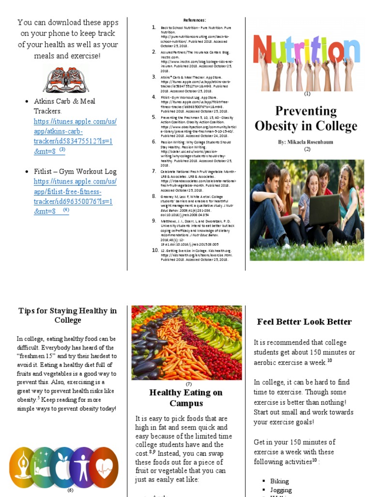 Nutrition Brochure | PDF | Healthy Diet | Obesity