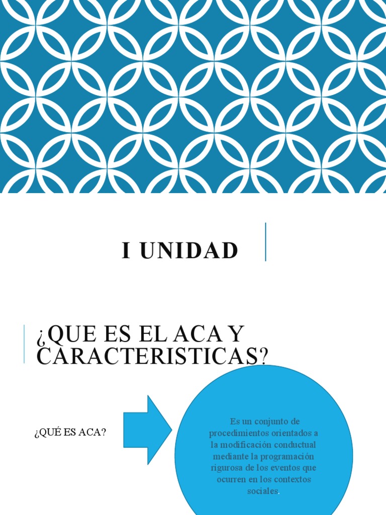 01 - Clase - Que Es El Aca y Caracteristicas | PDF | Comportamiento ...