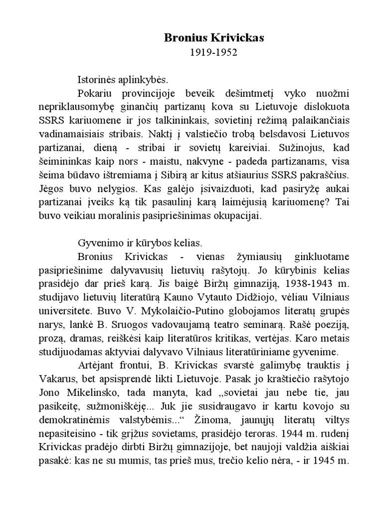 20 Bronius Krivickas. | PDF