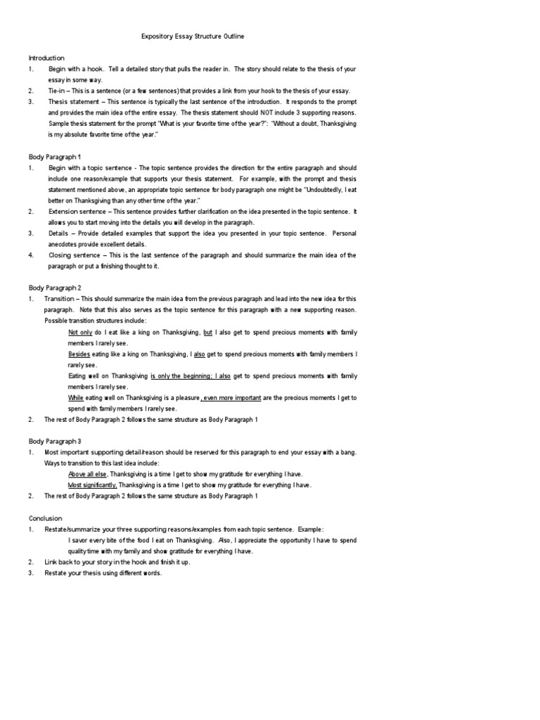 Expository Essay Structure Guide | PDF | Essays | Paragraph
