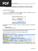 Proceso para Reversar Una Entrada de Servicio en Sap | PDF