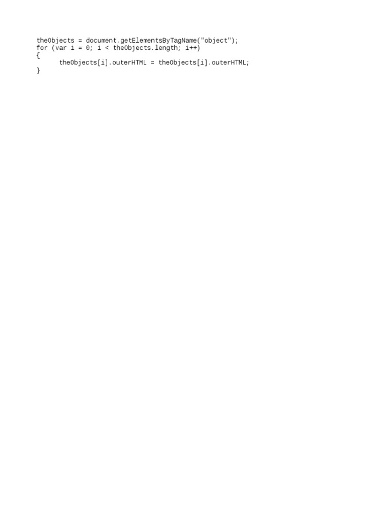 JavaScript Code to Refresh HTML Objects | PDF