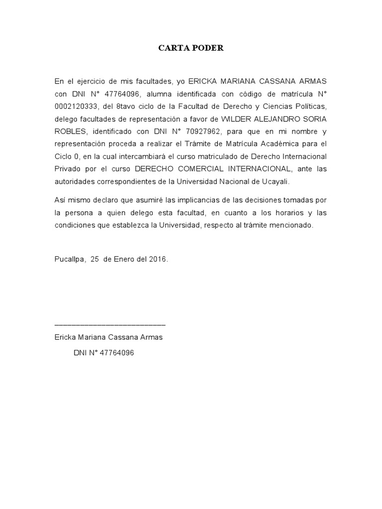 Carta Poder | PDF