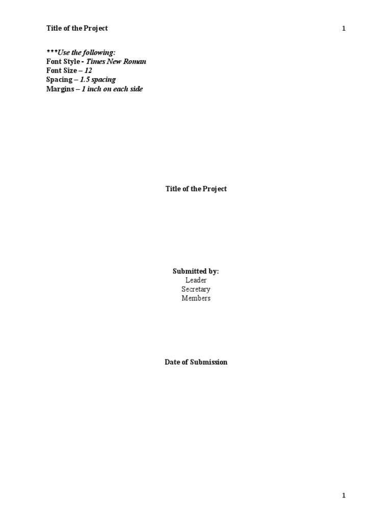 Community Project Proposal Template | PDF