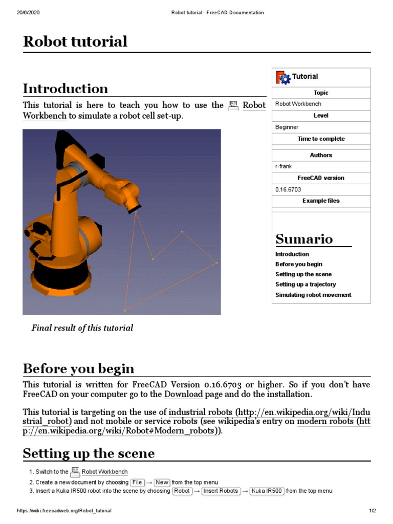 Robot Tutorial FreeCAD | PDF | Software | System Software