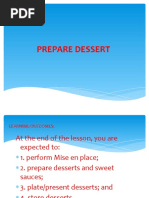 Prepare Desserts and Sweet Sauces | PDF | Desserts | Custard
