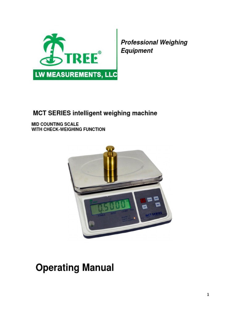 Operating Manual: MCT SERIES Intelligent Weighing Machine | PDF ...