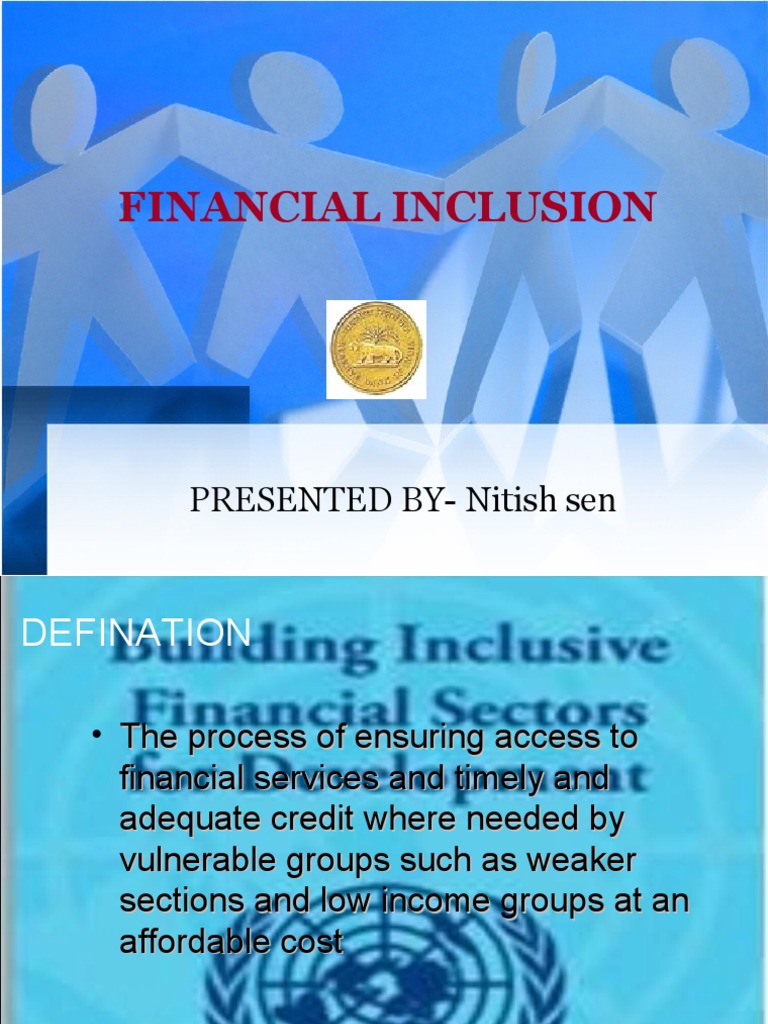 Financial Inclusion Presentation | PDF | Financial Inclusion | Credit