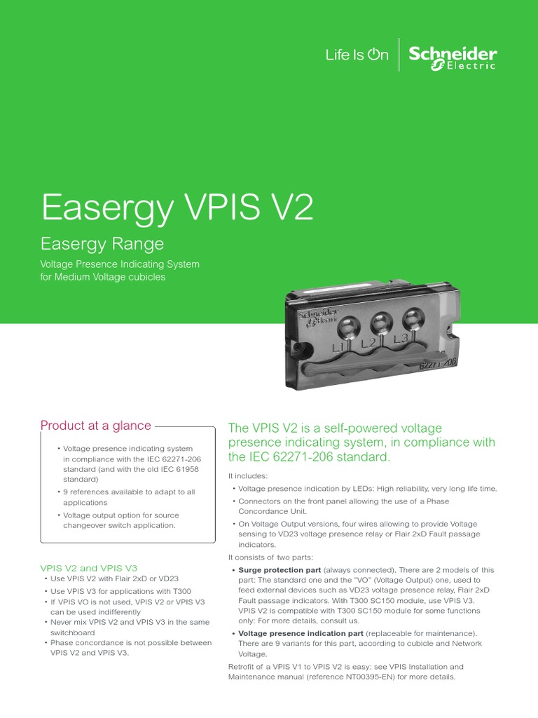 Easergy VPIS V2 | PDF | Phase (Waves) | Electrical Connector