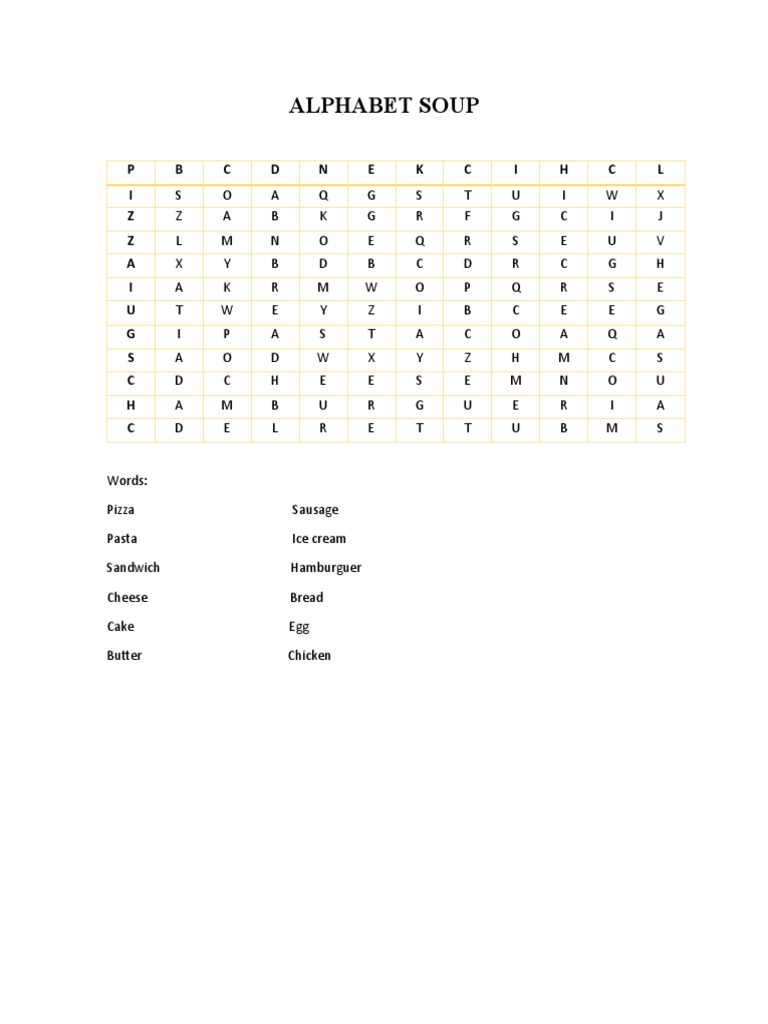 Alphabet Soup | PDF