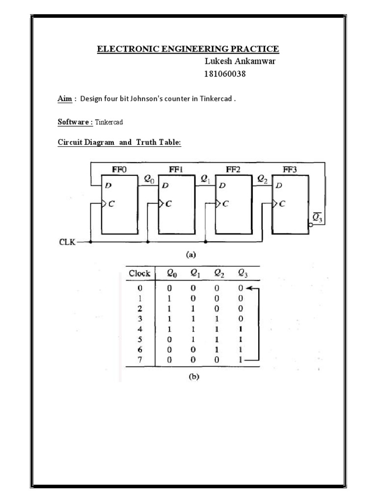 4 Bit Johnson Counter | PDF