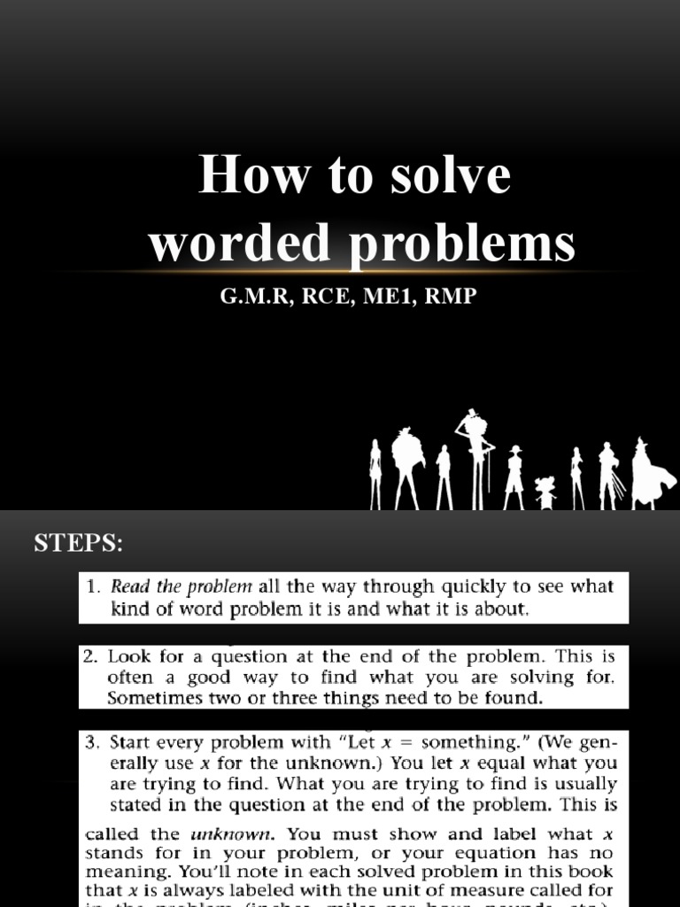 A Comprehensive Guide to Solving Word Problems Through Examples ...