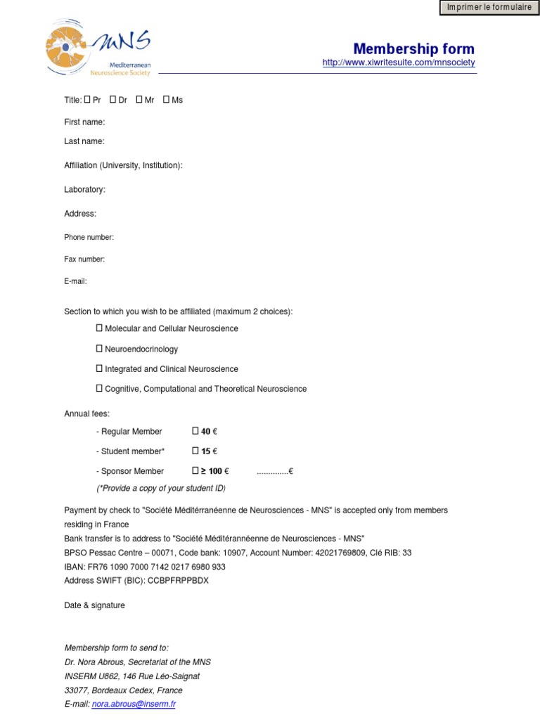 Membership MNS | PDF