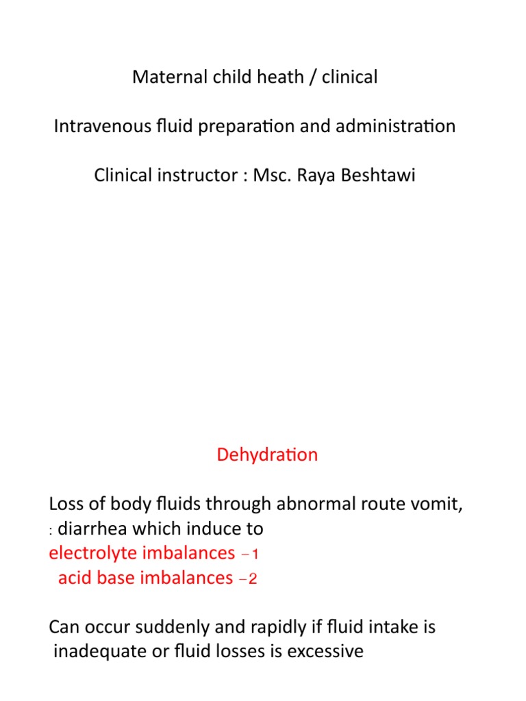 IV Fluids: Types and Uses in Dehydration | PDF | Wellness