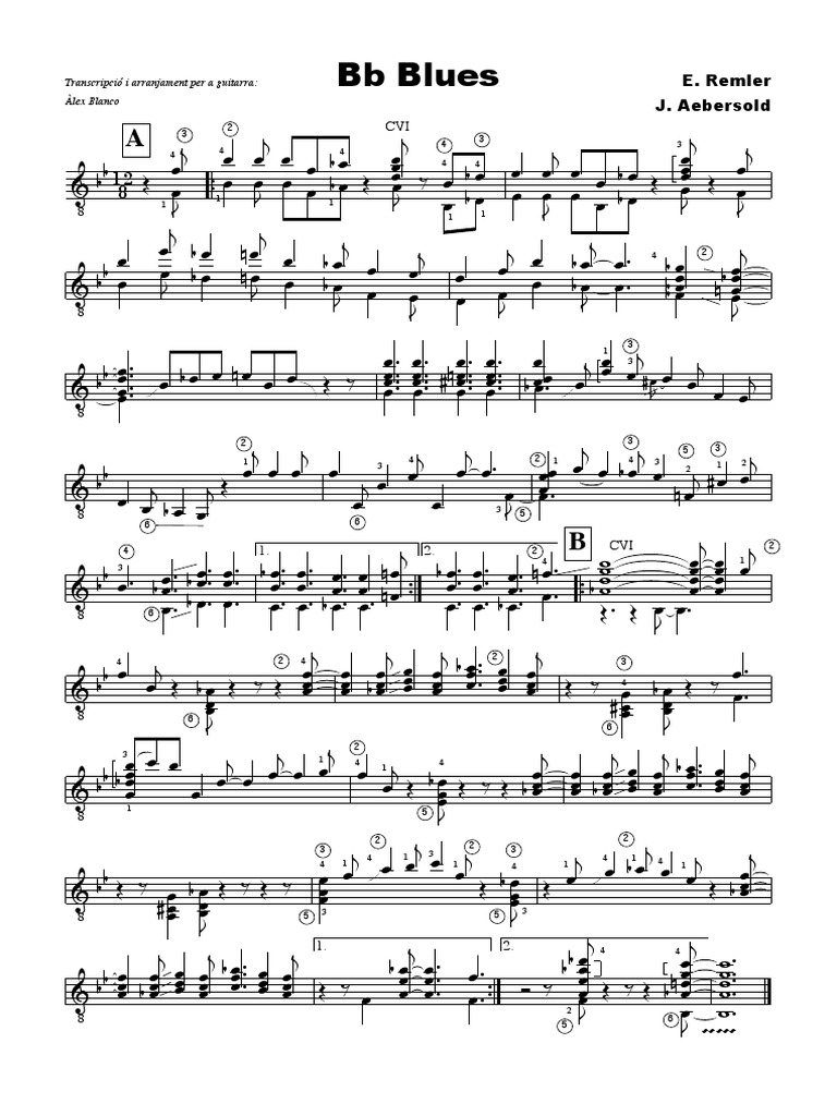 BB Blues - E. Remler J. Aebersold | PDF