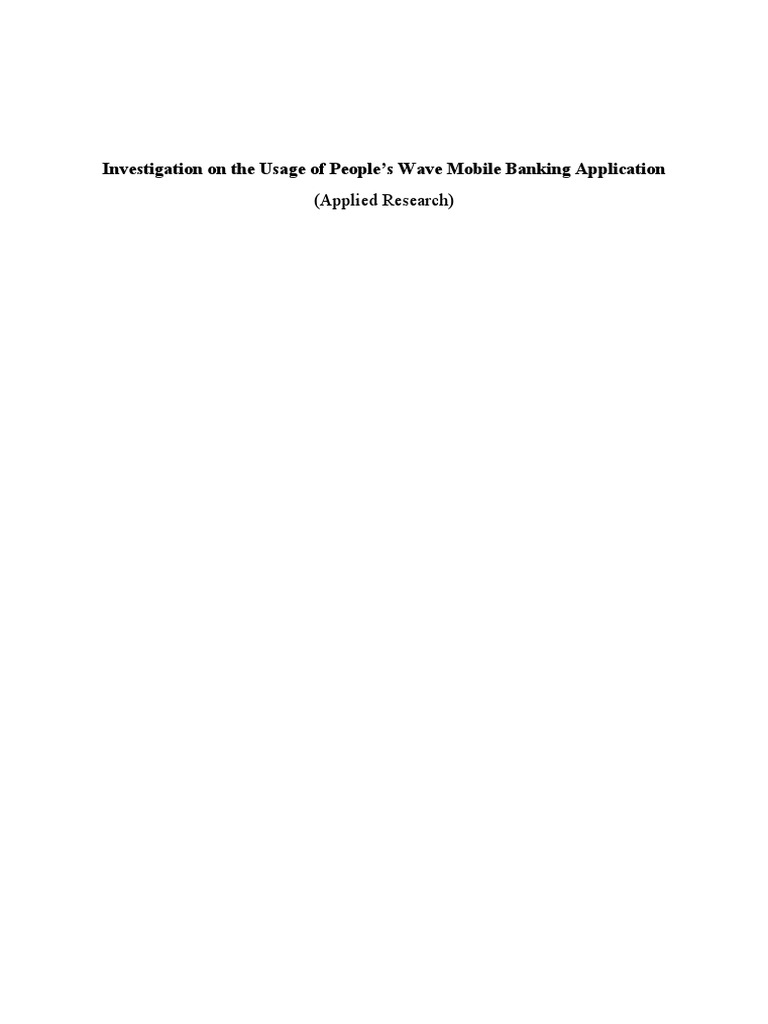Marketing Research Draft | PDF | Mobile App | E Commerce