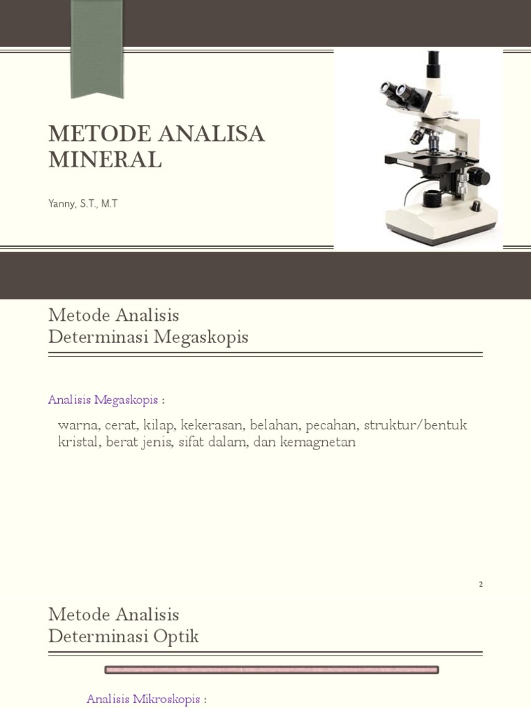 Metode Analisa Mineral | PDF