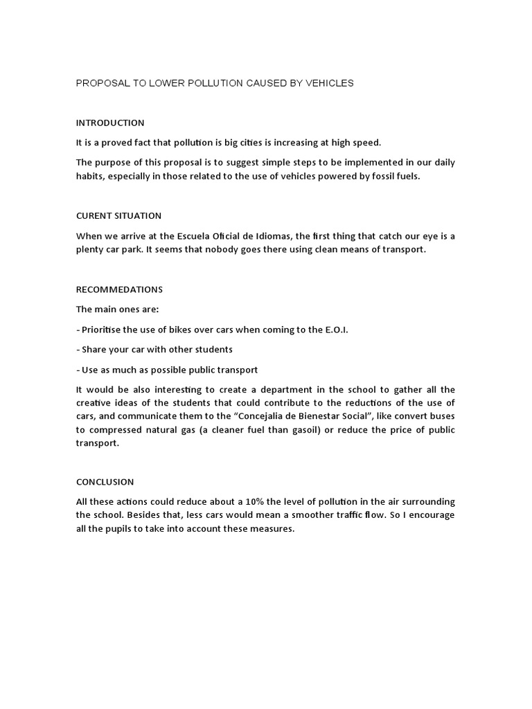 Proposal in English For Level C1 | PDF