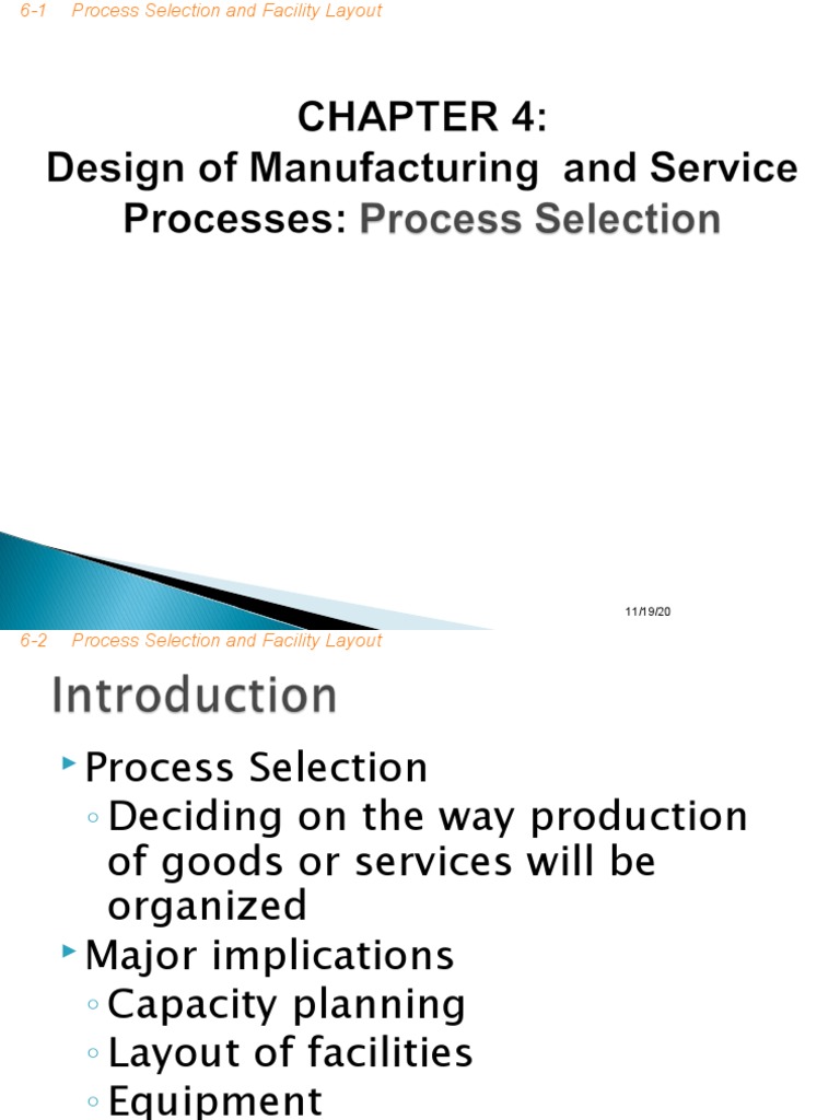 Chapter 4 Process Selection | PDF | Automation | Economic Sectors