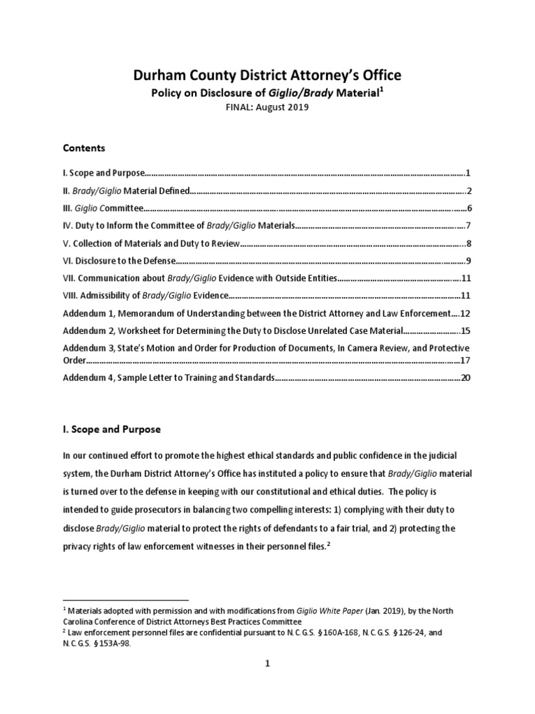 Giglio Policy For District 16 | PDF | Politics