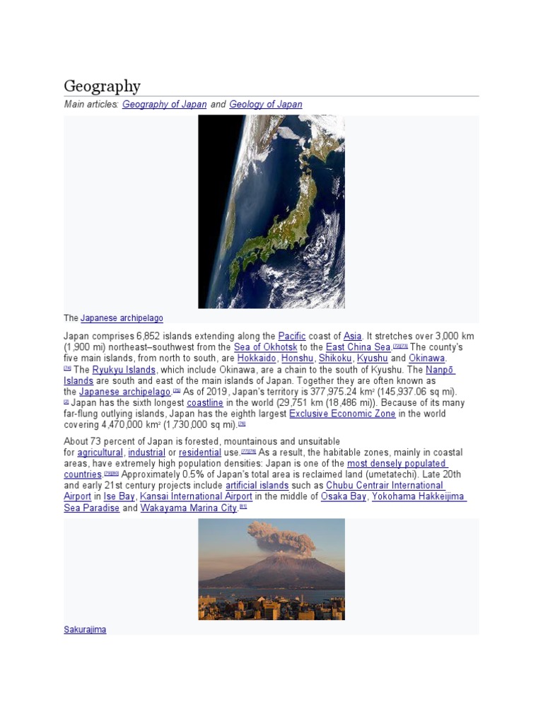 Geography: Geography of Japan Geology of Japan | PDF | Japan | Nature
