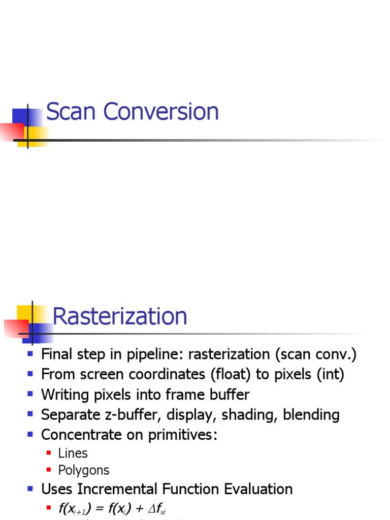 03-Scan Conversion | PDF | Pixel | Areas Of Computer Science