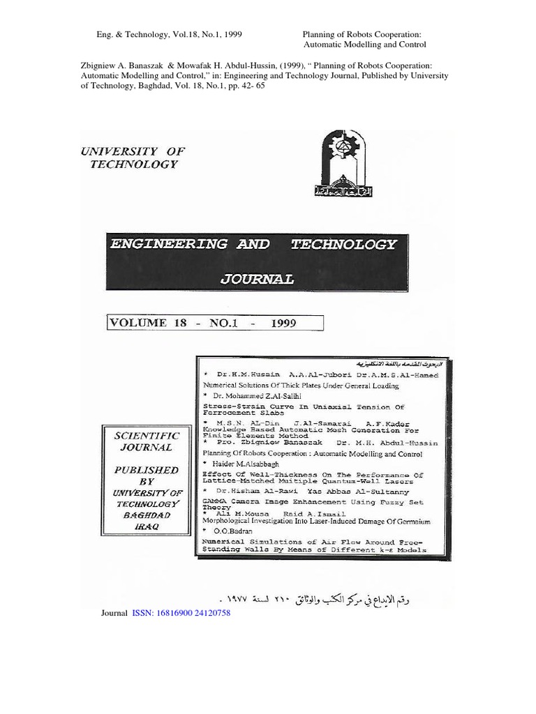 Planning of Robots Cooperation Automatic Modelling and Control ...