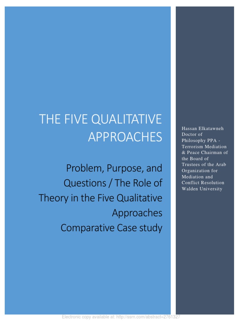 The Five Qualitative Approaches | PDF | Ethnography | Qualitative Research