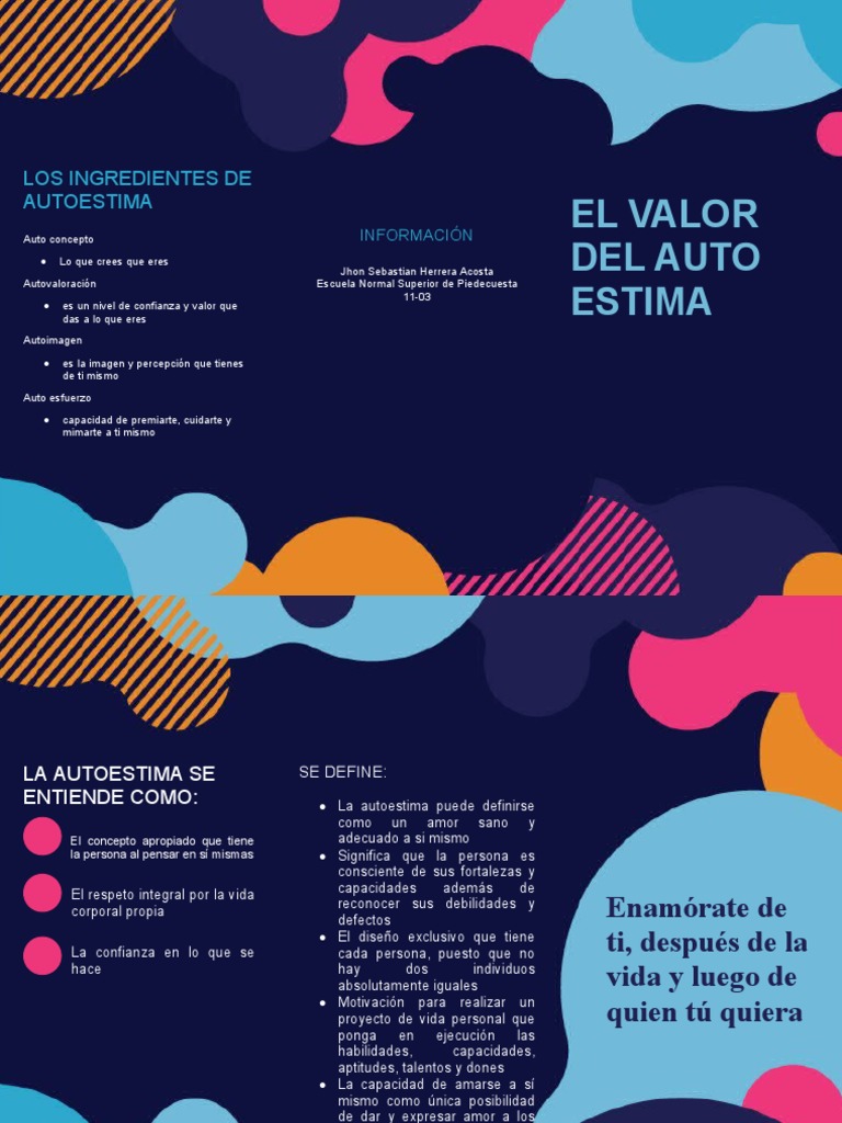 Folleto Del Autoestima | PDF | Autoestima | Metafísica de la mente