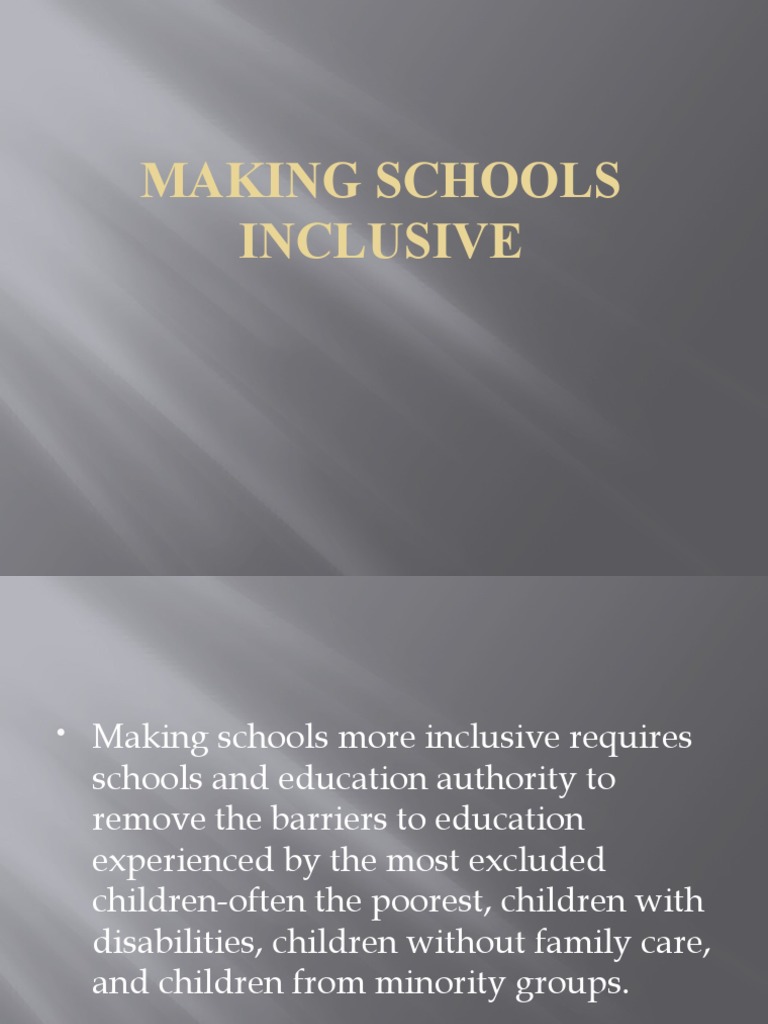 Making Schools Inclusive | PDF
