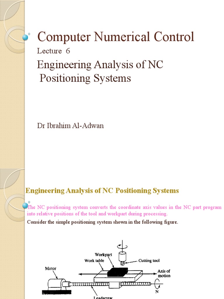 Computer Numerical Control: Engineering Analysis of NC Positioning Systems | PDF | Speed ...