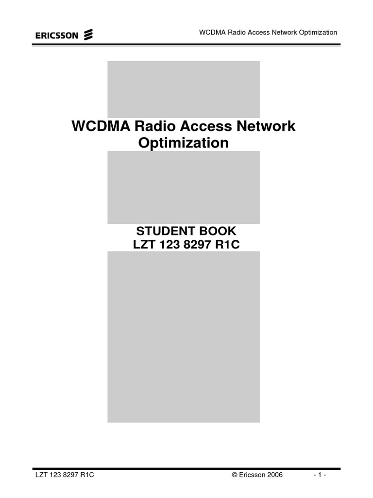 WCDMA Radio Network Optimization Student Book PDF | PDF | Business | Computers
