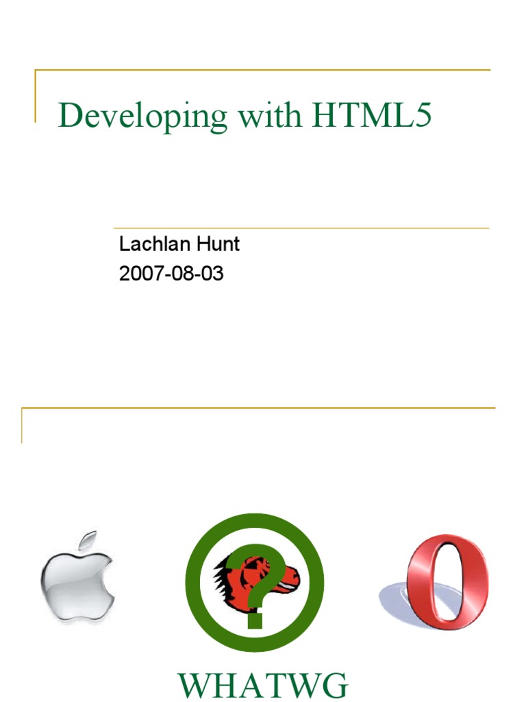 Developing With HTML5 | PDF | Application Programming Interface | Xhtml