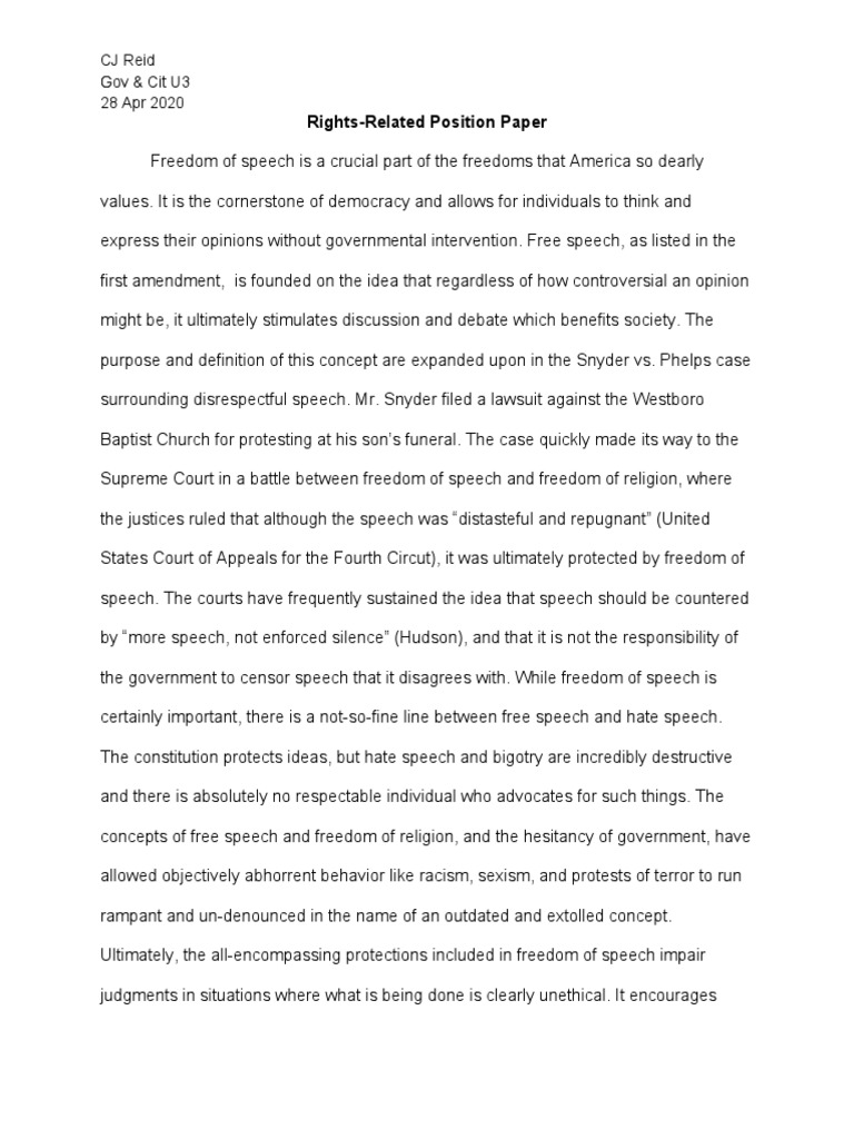 Free Speech vs. Hate Speech Debate | PDF | Hate Speech | Freedom Of Speech