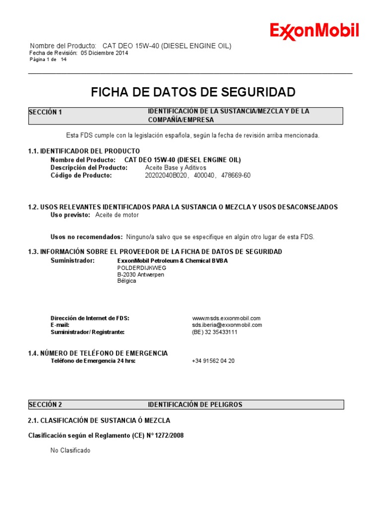 MSDS 3E9713 Motor | PDF