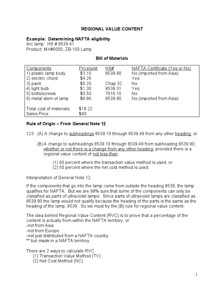 Example of calculating RVC | Royalty Payment | Sales