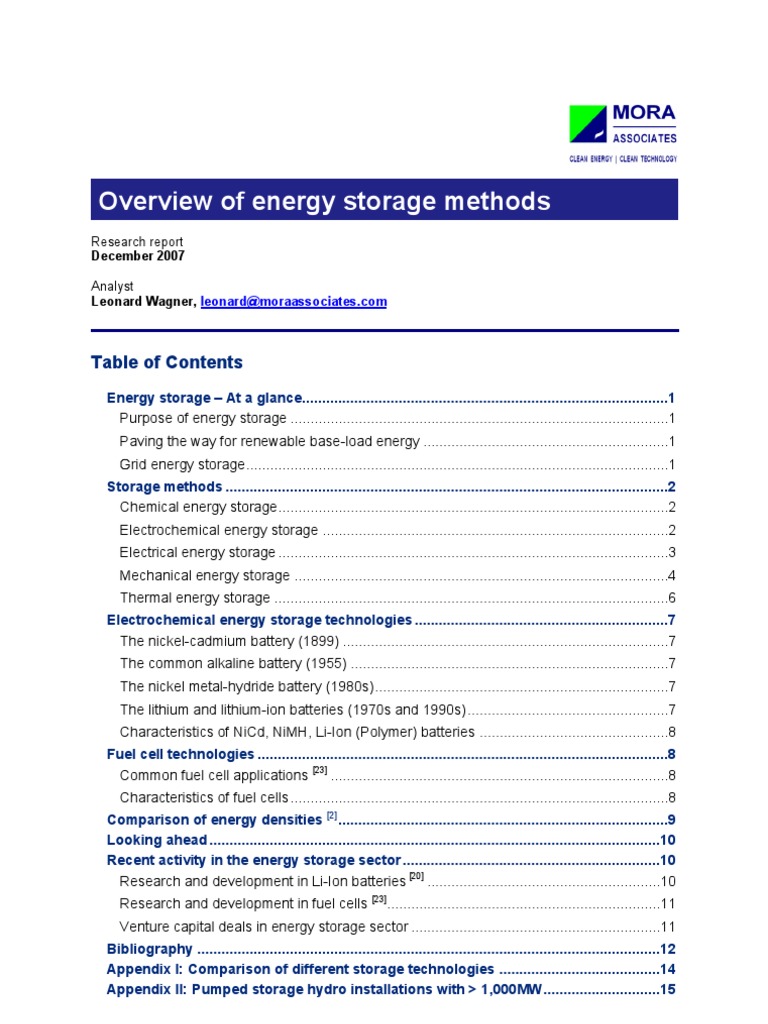 Energy Storage | PDF