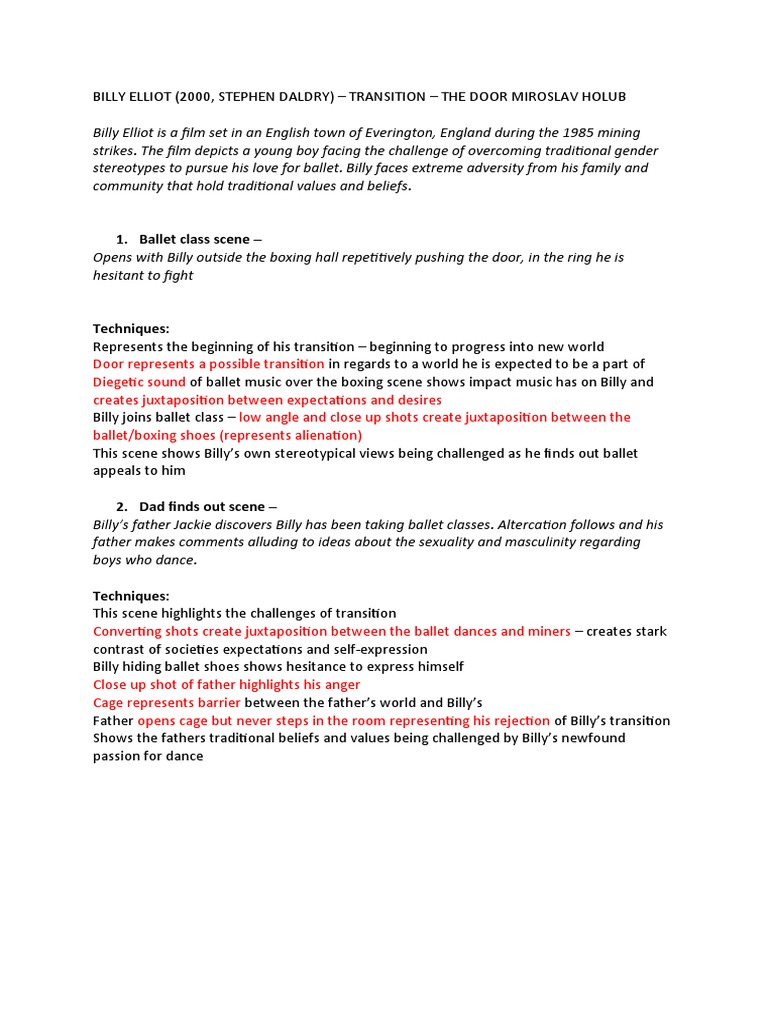 Billy Elliot | PDF | Psychological Concepts