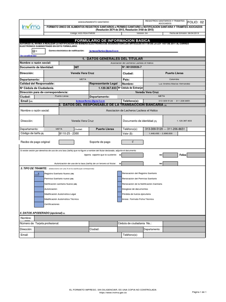 Tramite Invima Asohatico Nuevo | PDF | Science | Ciencia y Tecnología
